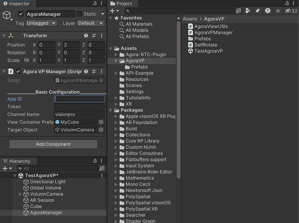 Agora SDKを使用したVision Pro Unity クイックスタート｜Agora Go Real｜株式会社ブイキューブ